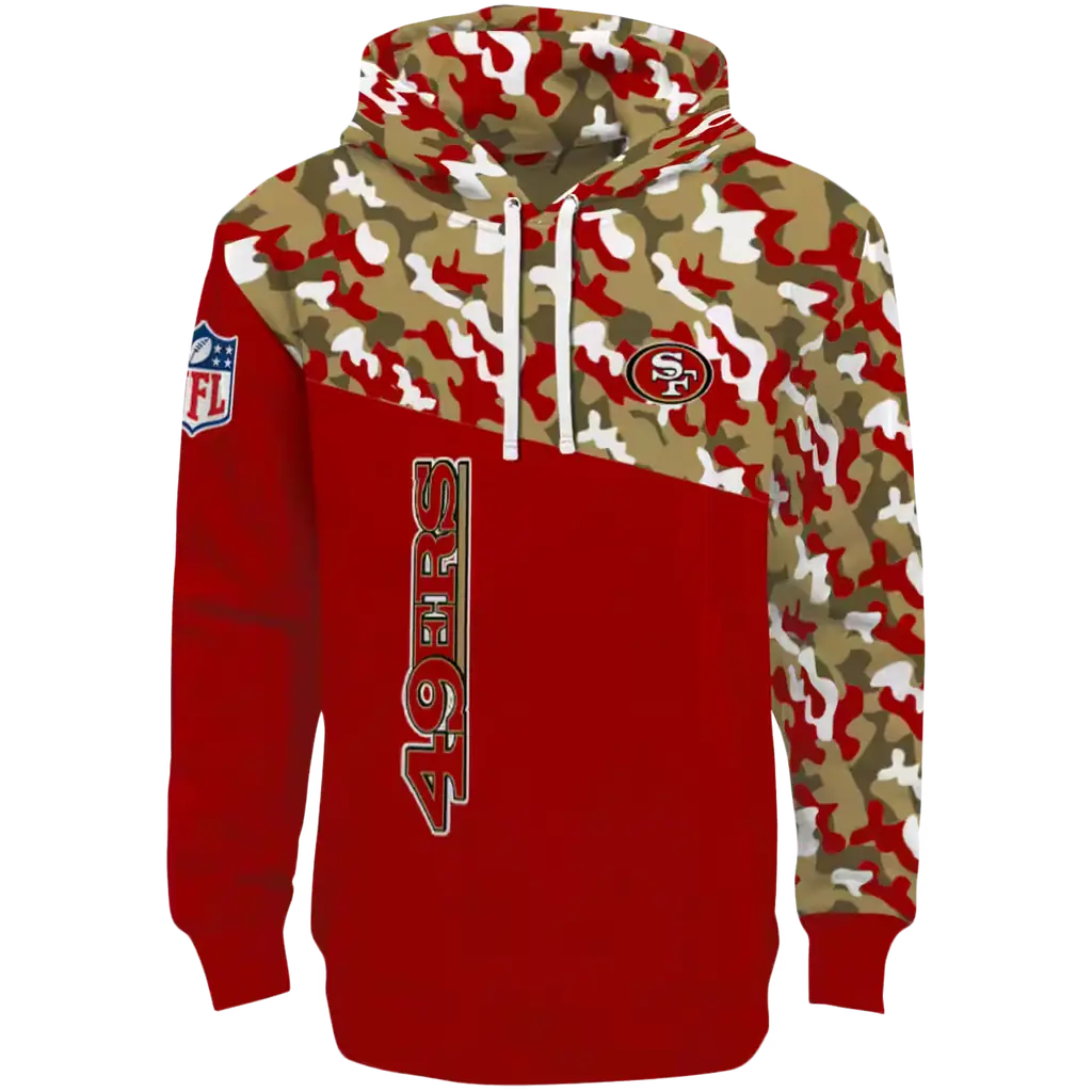 San Francisco 49ers Red Camo Hoodie - Custom NFL Gear